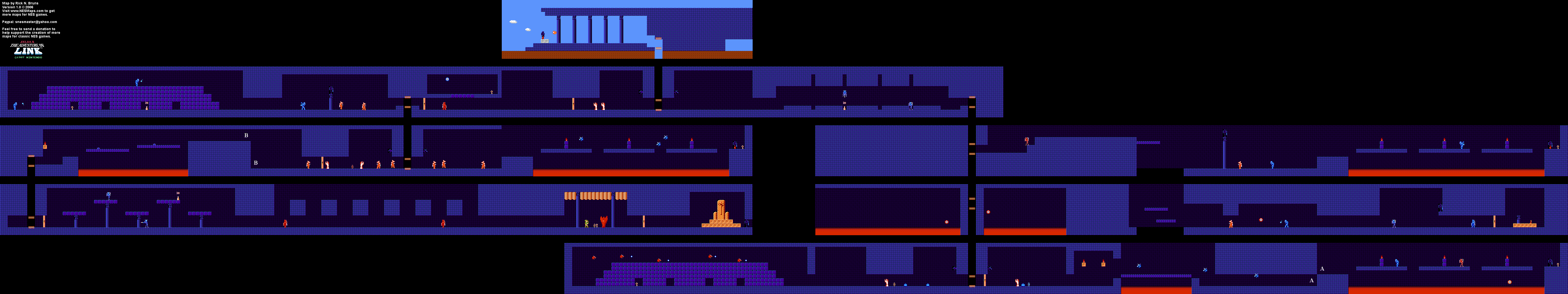 Zelda II Maze Palace Level 4 Map 29 